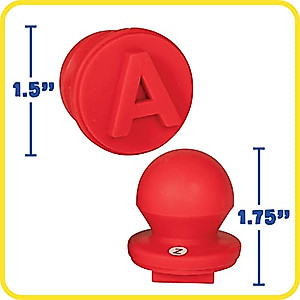 READY 2 LEARN Easy Grip Dough and Paint Stampers - Uppercase Alphabet - Set of 27 - Ages 2+ - Easy to Hold Letter Stamps for Kids