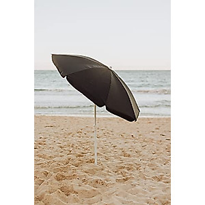 ONIVA - a Picnic Time Brand Outdoor Canopy Sunshade Beach Umbrella 5.5' - Small Patio Umbrella - Beach Chair Umbrella, (Black)