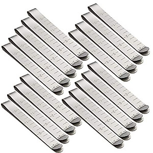 Sewing Clips Set of 20 Stainless Steel Hemming Clips 3 Inches Measurement Ruler Quilting Supplies