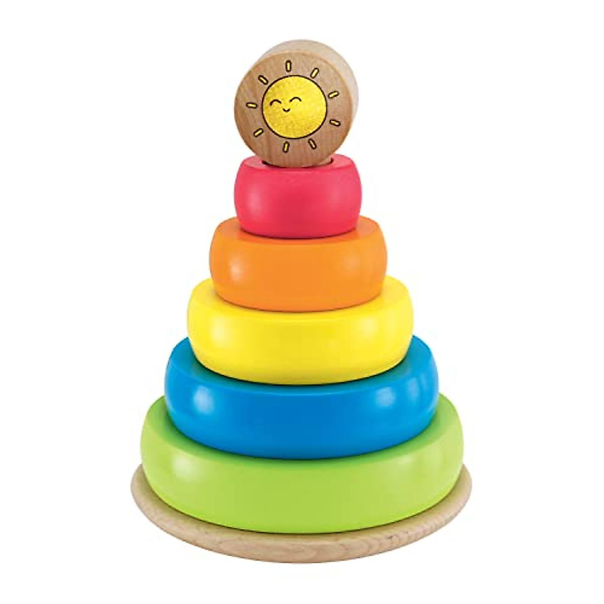 Early Learning Centre Wooden Stacking Rings, Hand Eye Coordination, Problem Solving, Kids Toys for Ages 12 Month, Amazon Exclusive