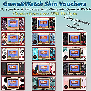 Nintendo Super Mario Bros. Game and Watch Handheld Game System, Bundled with PremGear Carrying Case + Game&Watch Skin Voucher + 6ft USB Charging Cable