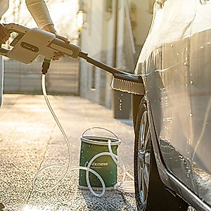 Fixnow Cordless Pressure Washer, Portable Pressure Cleaner with Adjustable Nozzle,24V Biult in Battery Powered Power Washer for Washing Cars,Fences,Garden,White