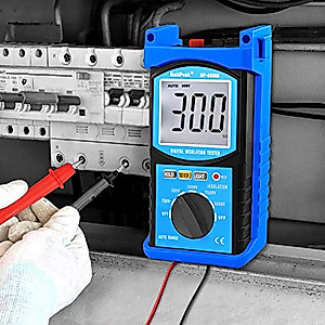 HOLDPEAK Digital Insulation Resistance Tester HP-6688B 100V/250V/500V/1000V/2500V/5000V Voltage Test, 200G Ohms Megohmmeter 2000 Counts Backlight, Auto Ranging, Data Hold (Battery Included)