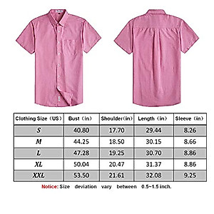 MUSE FATH Men's Button Down Dress Shirt-Casual Short Sleeve Shirt-Party Dress Shirt with Chest Pocket-Light Green-S