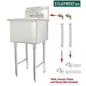 EquipmentBlvd 2 Sets of Wall Mount Faucet 1/2" NPT Tapered Brass Mounting Kit for AA Faucet, BK Resource, T&S, Fisher