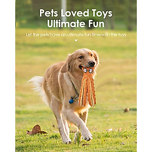 HGB Squeaky Dog Toys, Octopus No Stuffing Crinkle Plush Dog Toys to Keep Them Busy, Interactive Dog Chew Toys for Puppy Teething, Large Dog Toys for Large Medium Small Breeds, Pet Toys, 2 Pack