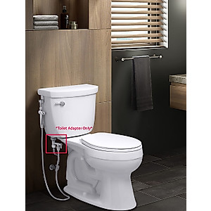 RinseWorks –Bidet T Adapter with 3-way Shut-off Valve for Toilet (7/8" Brass Tee connector) with EZ Reach On/Off Knob, cUPC certified by NSF to Uniform Plumbing Code 5 - Year warranty