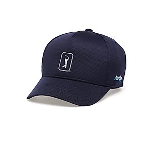 PGA TOUR Men's Standard Mesh Golf Hat, Peacoat, One Size