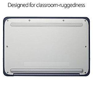 ASUS Chromebook-Laptop- 11.6" Ruggedized and Spill Resistant Design-with 180 Degree-Hinge, Intel N3060 Celeron 4GB DDR3, 32GB eMMC, Chrome OS- C202SA-YS04 Dark Blue