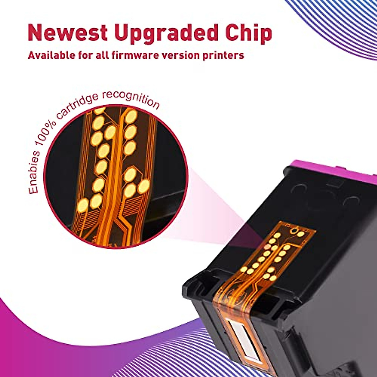 HOTCOLOR 67 67XL Re-Manufactured Ink Cartridge Replacement for HP 67 Ink for HP Envy 6055 Envy Pro 6455 Ink Envy pro 6458 Ink 3YM56AN 3YM55AN(1Black/1Tri-color 2Pack)