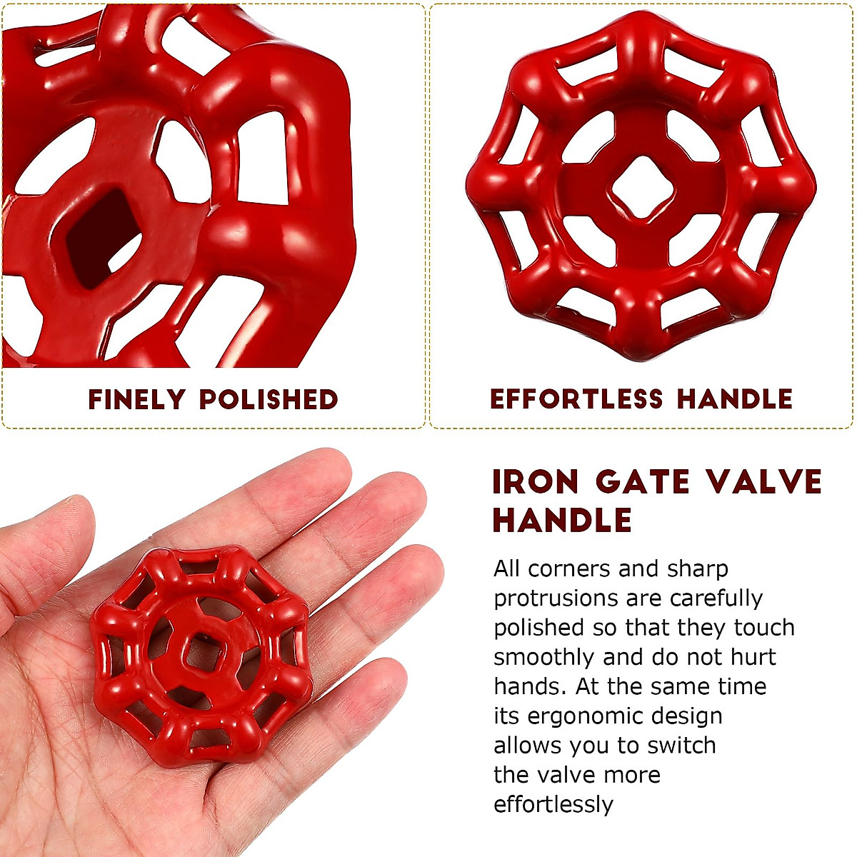 TOVINANNA Faucet Handle Replacement Gate Replacement Parts Round Wheel Handle Water Spigot Handle Gate Handle Water Spigot Parts Sillcock Handle Water Fittings Gating Hand Wheel