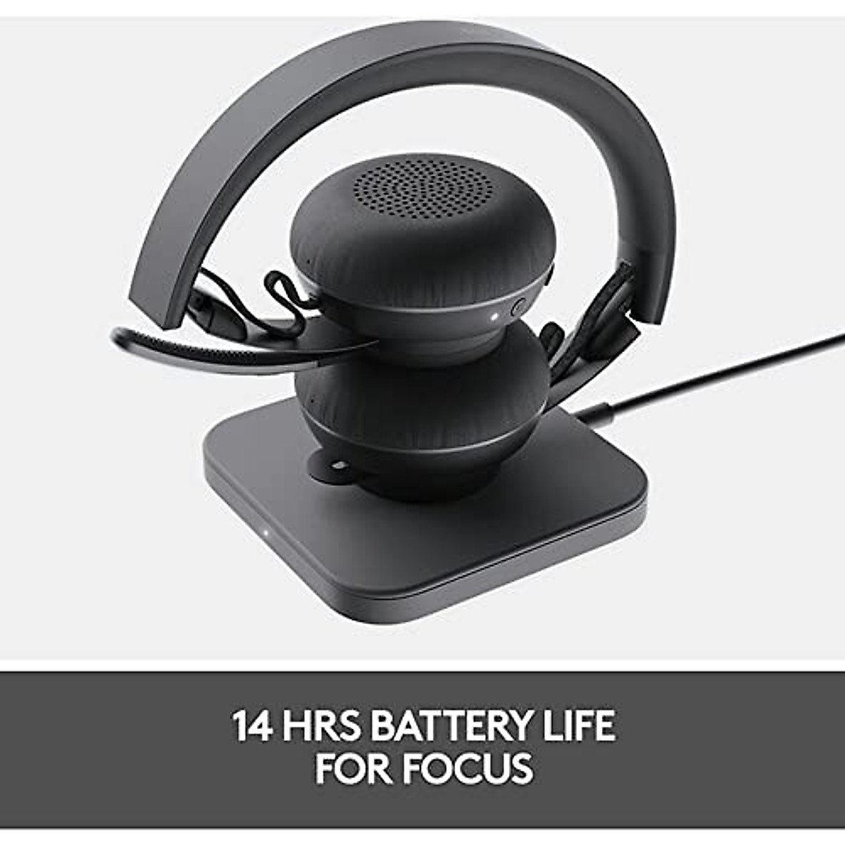 Logitech Zone 900 Wireless Bluetooth Noise Canceling Mic Over-Ear Stereo Headset, Flip to Mute, Multi-Device Connectivity Headset - 981-001100 (Renewed)