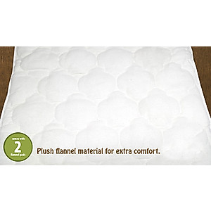 Snoozy Flannel Cotton Anti Allergy Waterproof Multi Use Pad, 18" x 27", 2 Pack