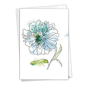 The Best Card Company - Loving Sympathy Card with Envelope - Inspirational, Religious Bereavement Greeting - Basic Blooms C4627DSMG