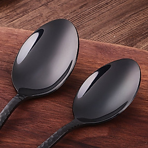 20-Piece Black Flatware Silverware Set, Bisda Stainless Steel Cutlery Sets, Multipurpose Use for Home, Kitchen, Restaurant, Hotel Tableware Utensil Service for 4