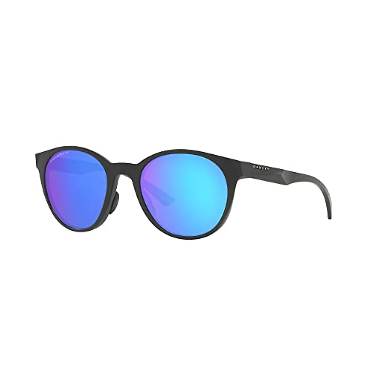 Oakley Women's Oo9474 Spindrift Round Sunglasses, Matte Carbon/Prizm Sapphire Polarized, 52 mm