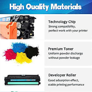 Replacement 651A Toner Cartridge Compatible for HP 651A CE340A CE341A CE342A CE343A Toner Cartridges Work for HP Laserjet Enterprise 700 Color M775dn M775f Printers 1 Magenta Pack