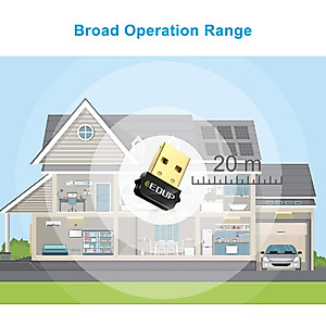 USB Bluetooth 5.1 Adapter for PC, Mini Blue-Tooth 5.1 EDR Dongle Bluetooth Dongle Wireless Bluetooth Receiver for Desktop Computer Laptop Headphones Keyboard Mouse Speakers Printer Windows 7/8/8.1/10