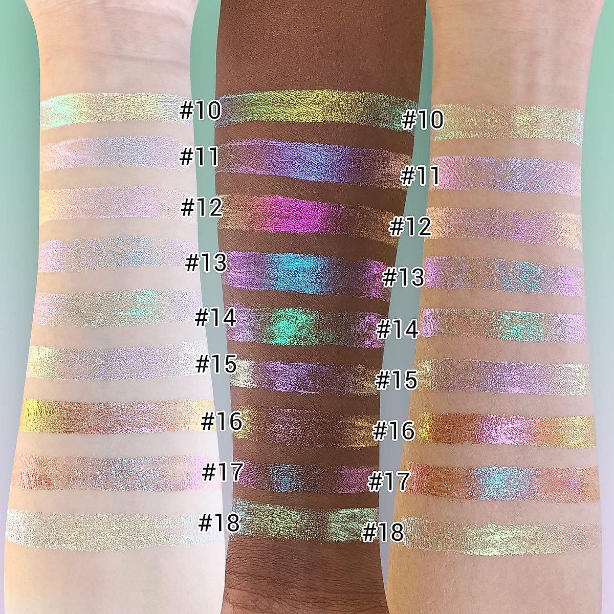 CHARMACY Multichrome Liquid Glitter Eyeshadow, Intense Chameleon Shifting Metallic Eyeshadow, High Pigmented Long lasting with No Crease Sparkling Eyeshadow (#305)