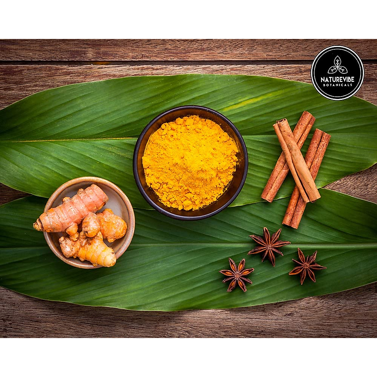 Premium Quality Turmeric Root Powder with Curcumin 5lbs by Naturevibe Botanicals | Raw Turmeric Root Grounded | Bulk Bag 100% Pure (80 Ounces)