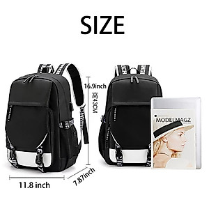 Millment Anime Backpack School Backpack Laptop Bag Large Casual Daypack With Pencil Case