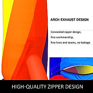 Happybuy Inflatable Rainbow Arch 26ftx10ft with 110W Blower for Advertising Party Celebration Garden