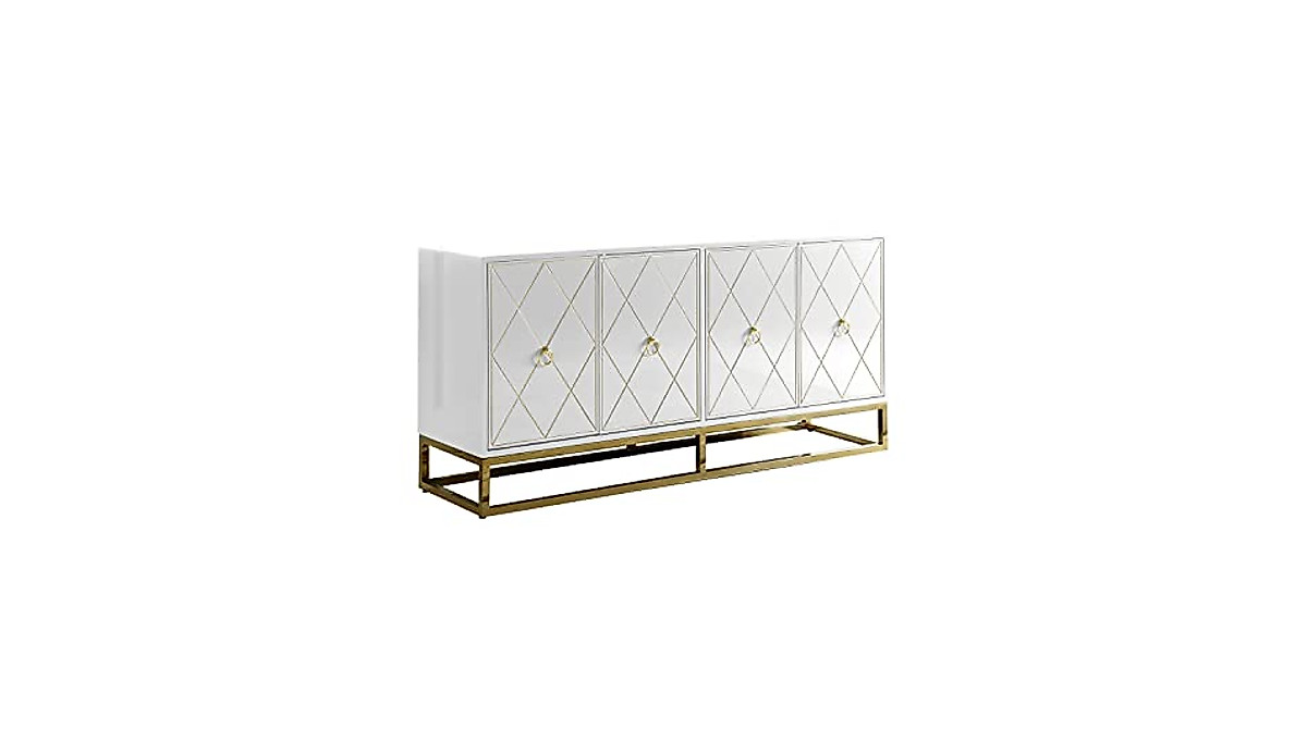 Best Master Tabitha High Gloss Sideboard in White