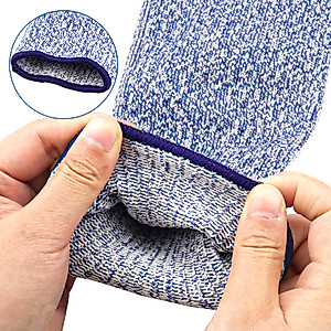 Jelyne 6 Pairs Arm Protective Sleeves Level 5 Cut Resistant Protection Sleeve 31CM Unisex Anti Abrasion Anti Scratches Anti-bite for Arm Garden Kitchen Work Protection Safety