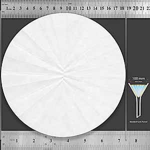 18.5 cm Fluted Filter Paper, Pre-Pleated (Folded), Qualitative Grade 1 - ZENPORE Medium Flow 185 mm (100 Discs)
