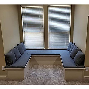 FAJIAYI Cushions 31x14 Inches Non-Slip Memory Foam Bench Cushion for Indoor,Outdoor,Garden Furniture Waterproof Replacement Seat Cushions for All Seasons