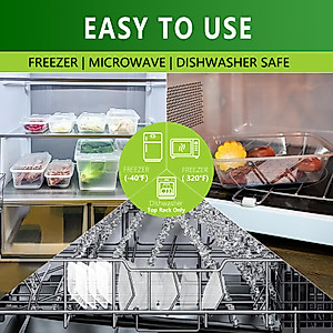 NutriBox [40 Value Pack] single one compartment 24 OZ Meal Prep Plastic Food Storage Containers - BPA Free Reusable Lunch Bento Box with Lids - Spill proof,Microwave, Dishwasher and Freezer Safe