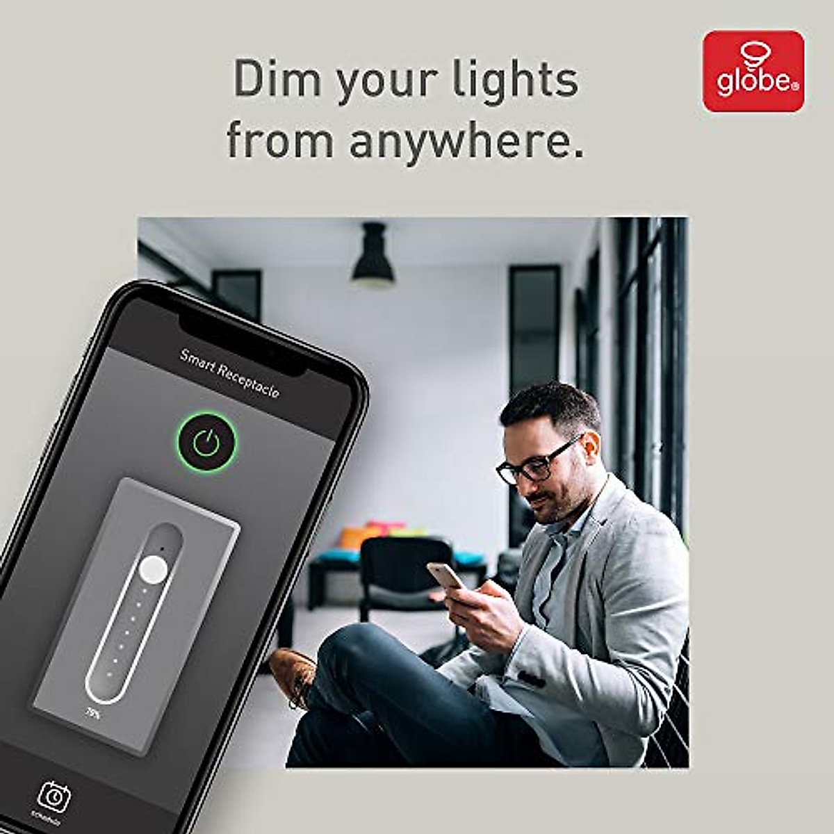 Wi-Fi Smart Dimmer Switch, No Hub Required, Voice Activated, White,50023