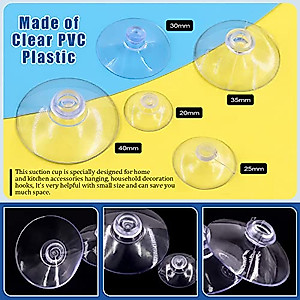 Glarks 80Pcs 20mm 25mm 30mm 35mm 40mm Bathroom Shower Caddy Connectors Suction Cups Set, Rubber Anti-Collision Sucker Pads Without Hooks and Holes