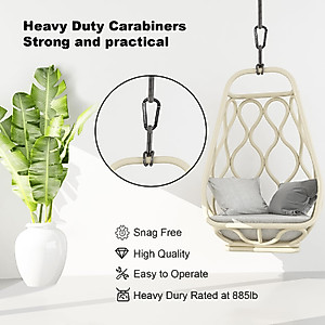 Carabiner Clip, 4 Pack, 855lbs，3" Heavy Duty Caribeaners for Hammocks, Camping Accessories, Hiking, Keychains，Outdoors and Gym etc, Small Carabiners for Dog Leash, Harness and Key Ring, Black