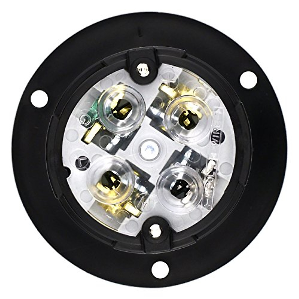 Cllena NEMA L14-30 Flanged Generator Power Inlet/Outlet Receptacle Socket with Cover 30 Amp 125/250V 7500W (Black)