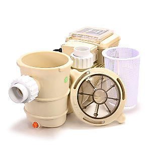 XtremepowerUS 1.5HP Variable Speed Whisper Above Ground Swimming Pool Pump Beige