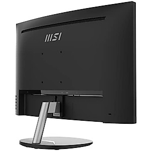 MSI Pro MP271CA, 27" Monitor, 1920 x 1080 (FHD), Curved VA, 75Hz, TUV Certified Eyesight Protection, 4ms, Displayport, HDMI, Tilt, Black
