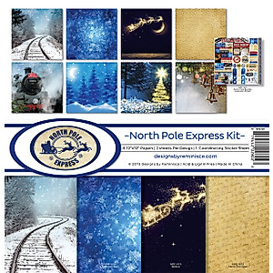 Reminisce (REMBC) North Pole Express Scrapbook Collection Kit, Multi Color Palette, 12x12 inches