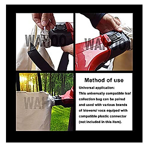 Haiouus Universal Leaf Vacuum Blower Bag Bottom Debris Dump Bag, Compatible with Leaf Blowers and Ultra Blower Rake