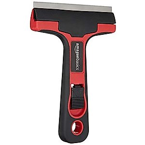 Amazon Basics 4" Glass and Tile Scraper with Soft Grip