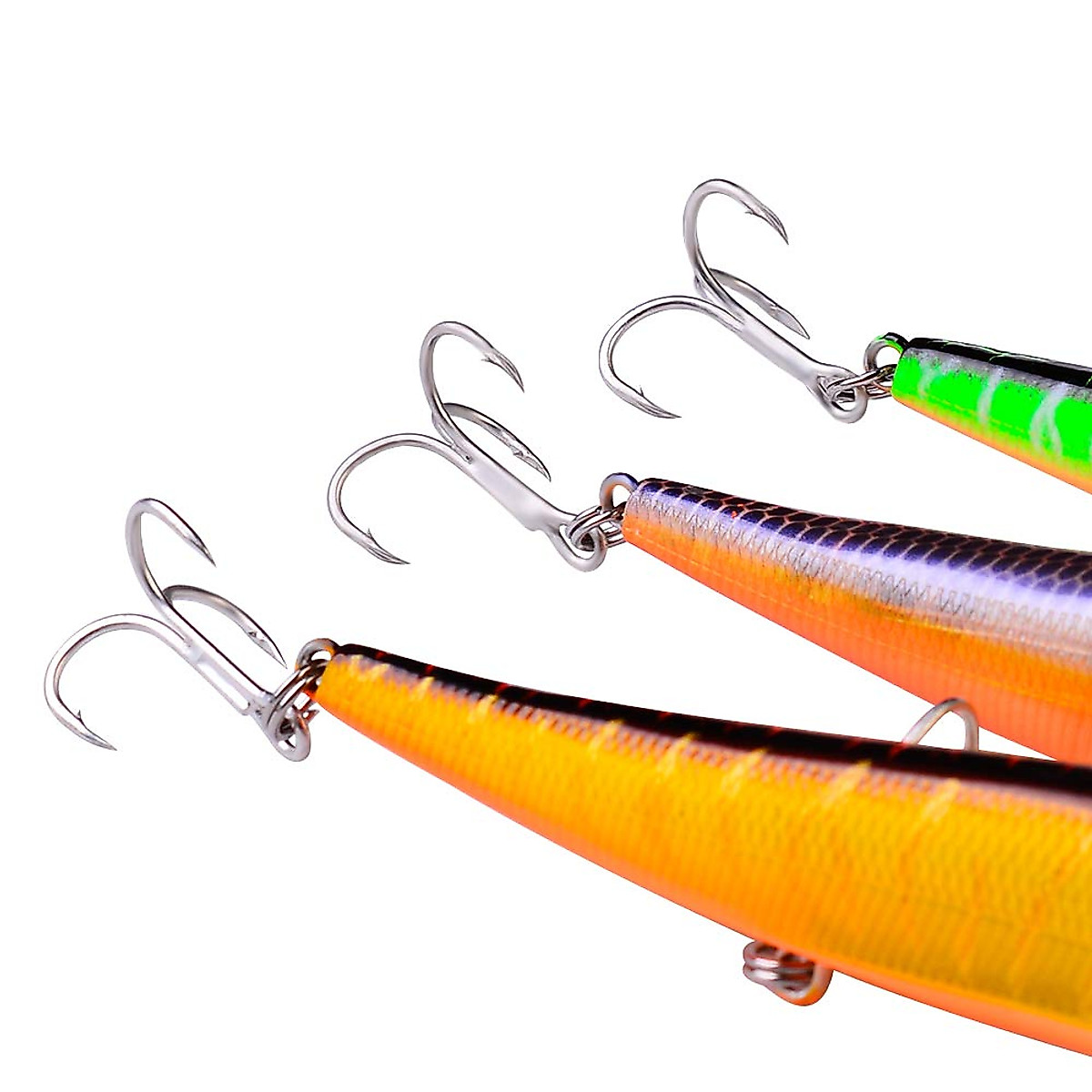 PROBEROS Minnow Bass Fishing Lures - Jerkbait Sinking Lure Set Hard Baits Crankbait for Trout Catfish Musky Bluegill Fishing Plug 6Pcs/kit