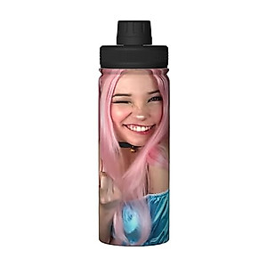 Eevikion Belle Artist Delphine Stainless Steel Insulated Tumbler Sports Water Bottle Hot and Cold Travel Cup 18oz