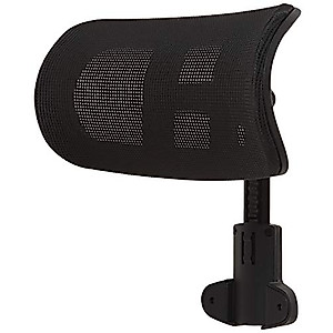 Lorell Hi-Back Chair Mesh Headrest,Ergonomic,Black