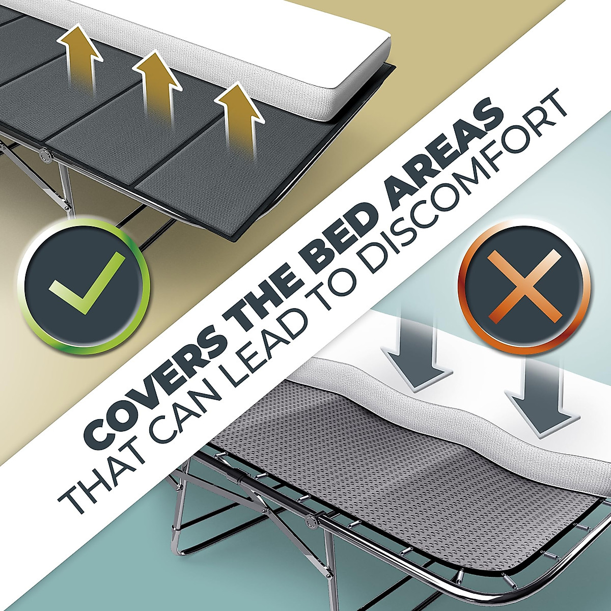 Golden Home Essentials 60in x 60in Bed Boards for Under Mattress, Under Mattress Support Board, Sleeper Sofa Bed Support Board for Pull Out Couch Mattress