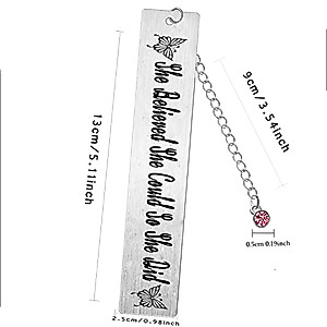 Inspirational Graduation Gifts for Mom Daughter Inspirational Metal Bookmark She Believed She Could So She Did Bookmark Gift Motivational Statement Bookmark