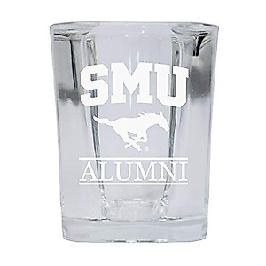 Southern Methodist University College Alumni 2 Ounce Square Shot Glass laser etched Officially Licensed Collegiate Product