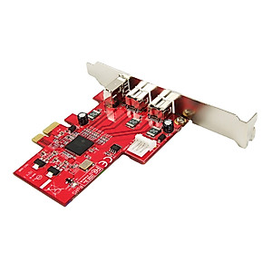 Ableconn PEX-FW107 1394b & 1394a 3-Port PCI Express (PCIe) Low Profile FireWire Host Adapter Card - TI XIO2213 Chipset