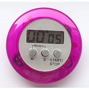 JIAHAO SWT Smart Digital Electronic Magnetic Kitchen Timer/Cooking Countdown/Stop Watch (Rose red)