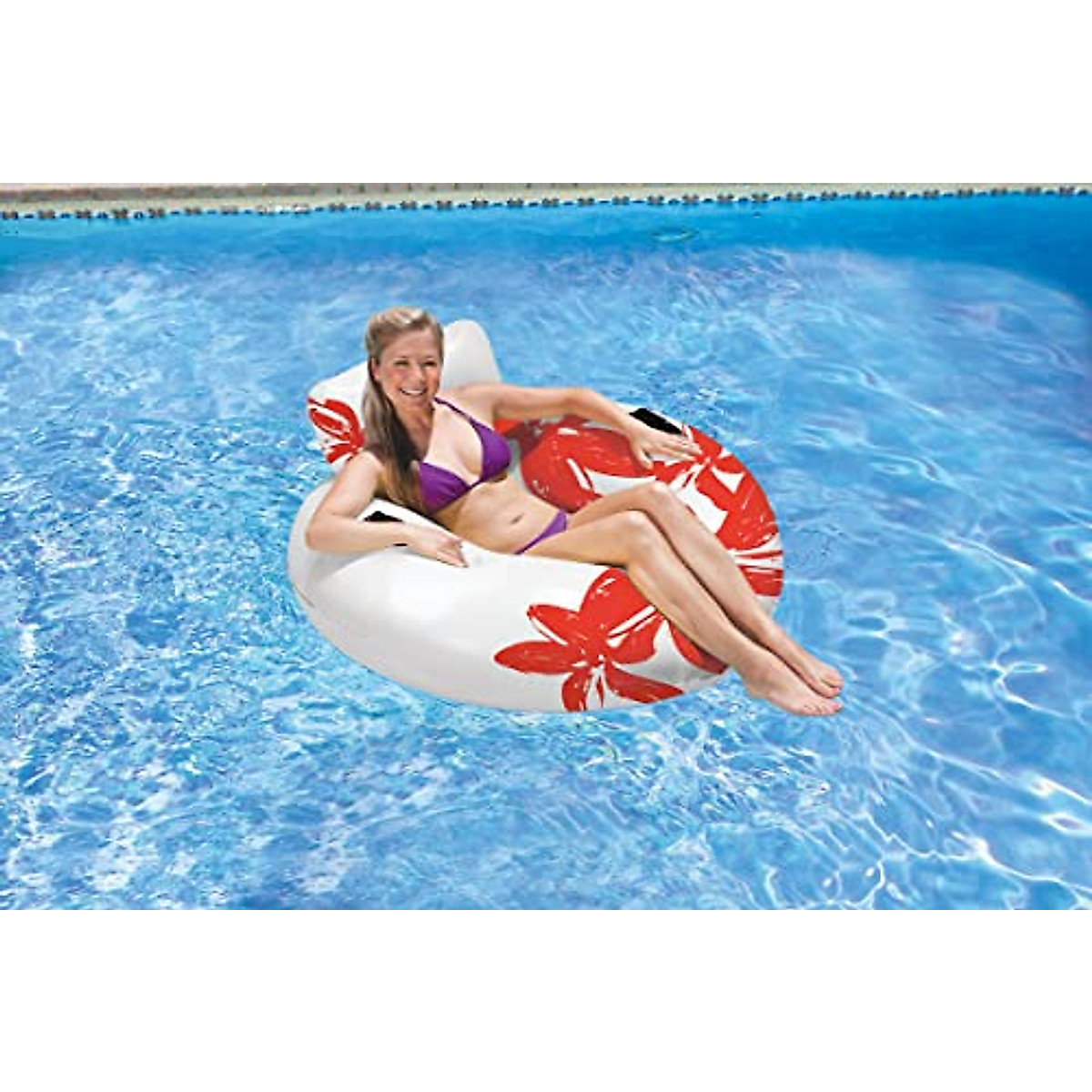Poolmaster Dreamy Days Swimming Pool Float Pool Lounge, Red