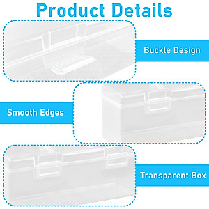 AIHSUMC 2 Pcs Paint Storage Boxes for Apple Barrel Acrylic Paint, Plastic Art Supply Box Portable Craft Organizer with Handle, 30 Bottles Capacity Clear Paint Organizer for 2 fl. oz Acrylic Paints